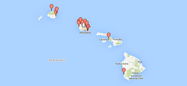 Hōkūleʻa — map - Hōkūleʻa